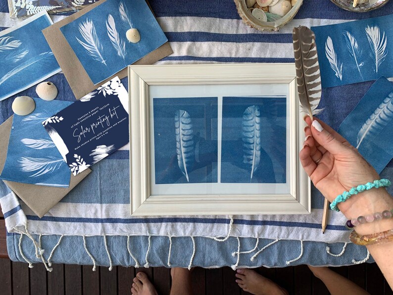 Cyanotype Solar Sun Print Kit Paper, 5x A5 Sizes - Etsy