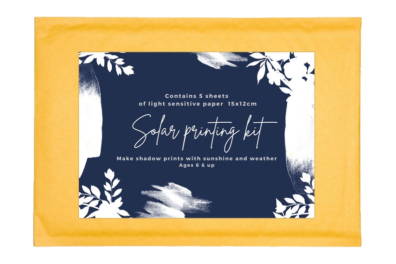 Cyanotype Solar Sun Print Kit Paper, 5x A5 Sizes - Etsy