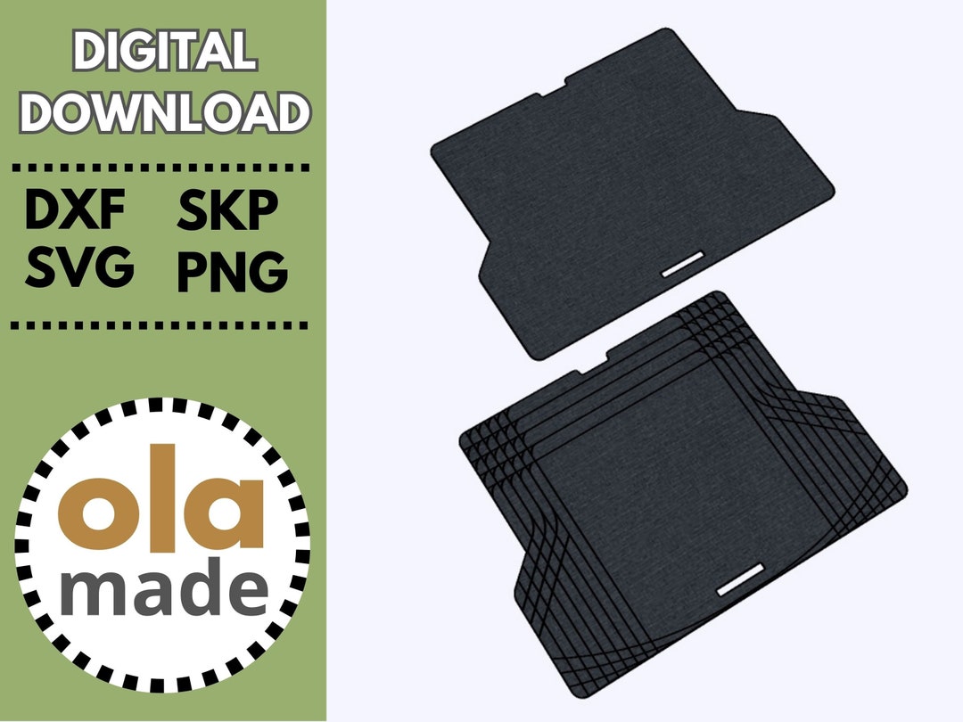 Trunk Carpet Mat Template: Laser Cut SVG, DXF, PDF (digital Download ...