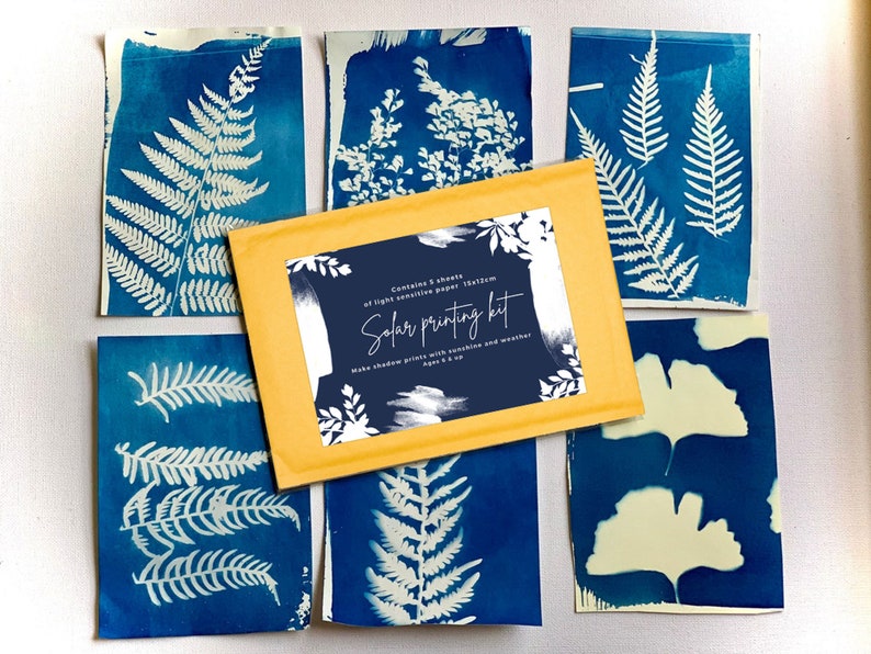 Cyanotype Solar Sun Print Kit Paper, 5x A5 Sizes - Etsy