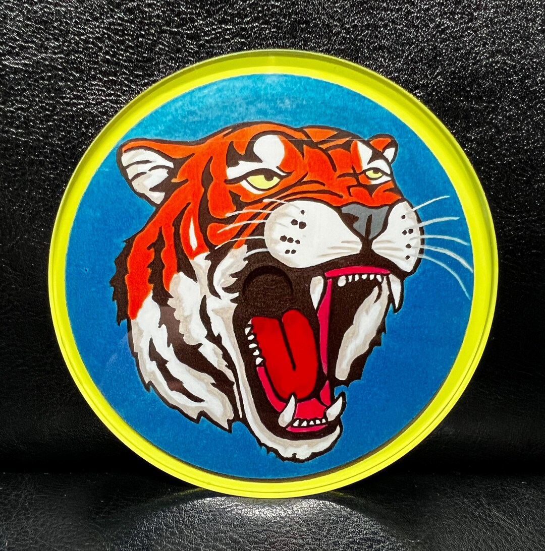 Glass Tiger Coaster Animal Pop Art Man Cave Kitchen Table - Etsy
