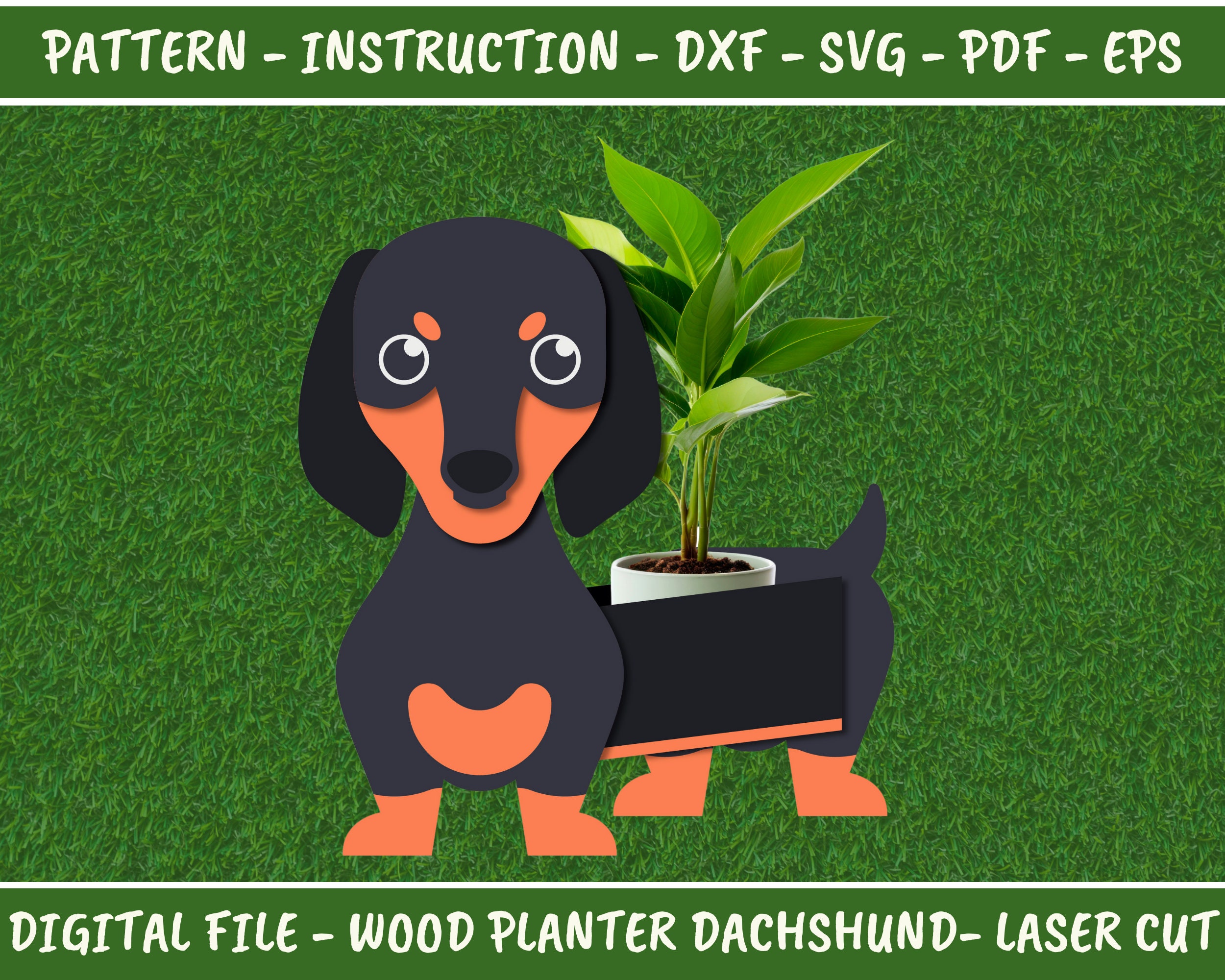 Dachshund Planter Pattern, Boxer Planter, Dog Wood Planter, DIY Garden ...