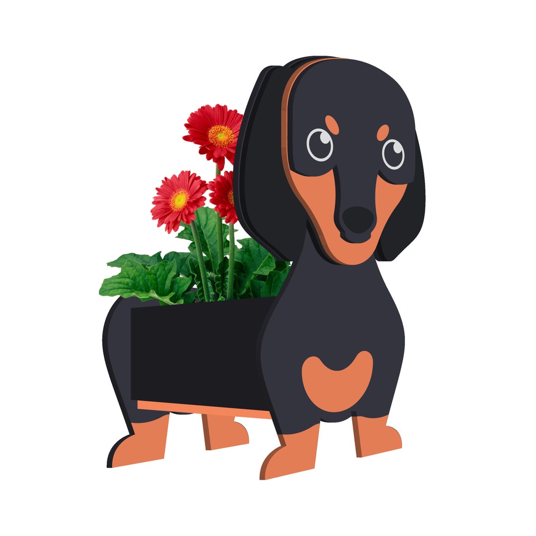 Dachshund Planter Pattern, Boxer Planter, Dog Wood Planter, DIY Garden ...