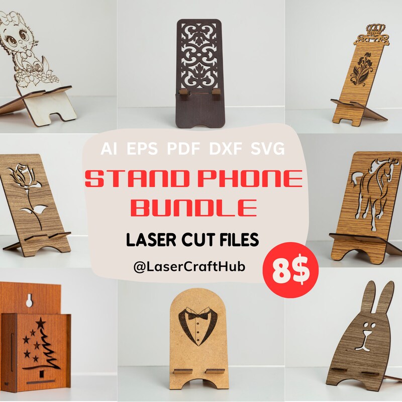 Laser Cut Phone Stand - Etsy