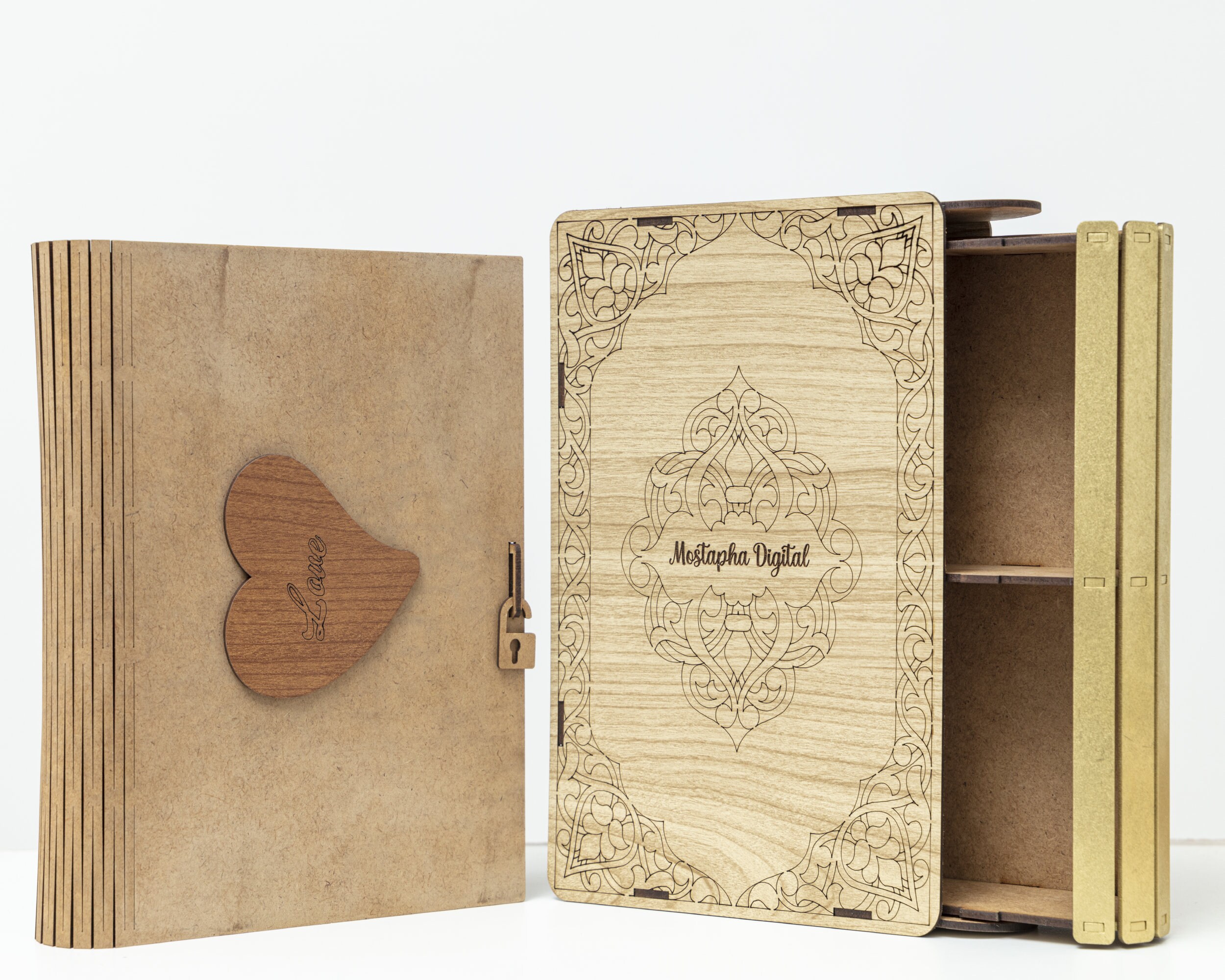 2 Book Box Svg Laser Cut Files Slider Wooden Book Box Storage Vector ...