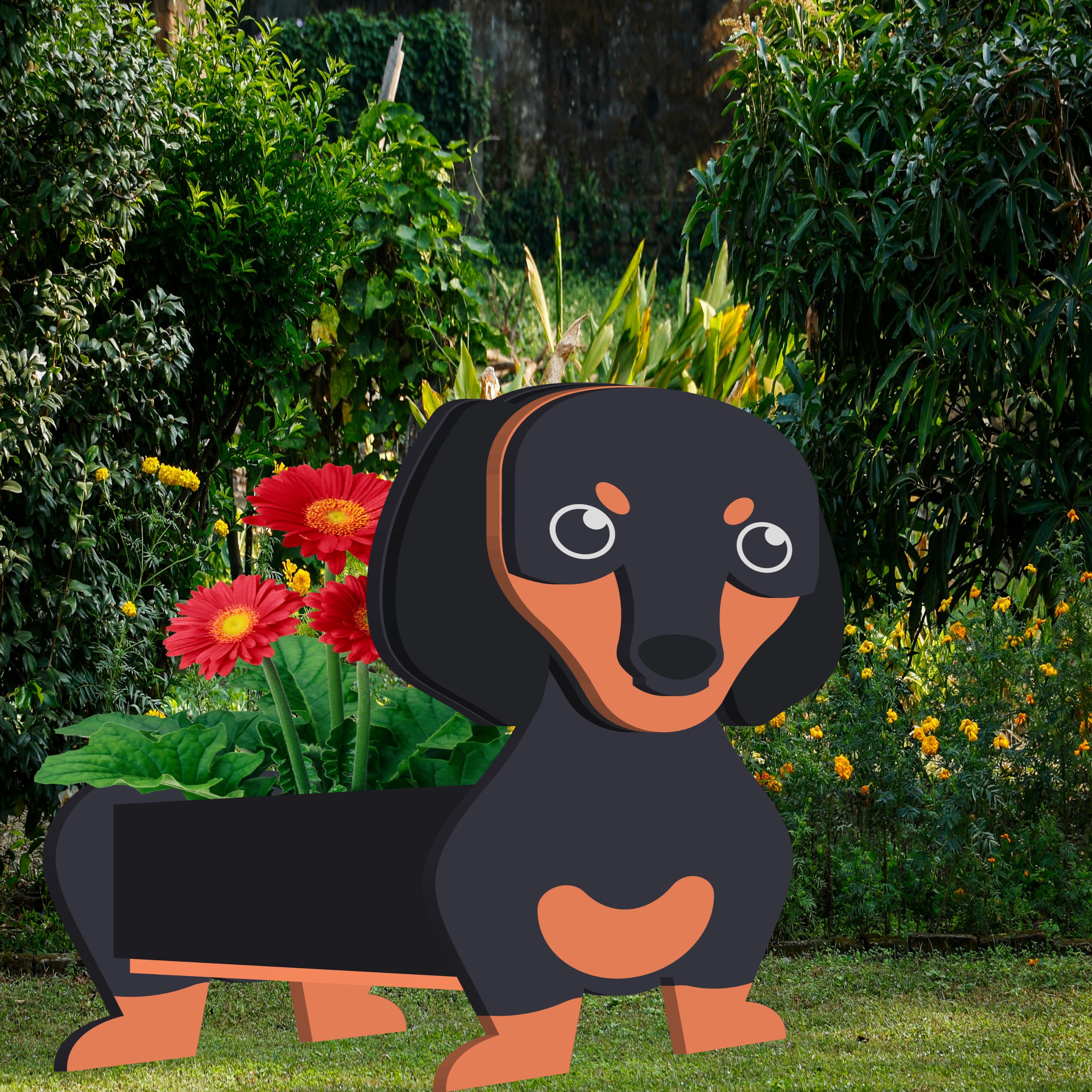 Dachshund Planter Pattern, Boxer Planter, Dog Wood Planter, DIY Garden ...