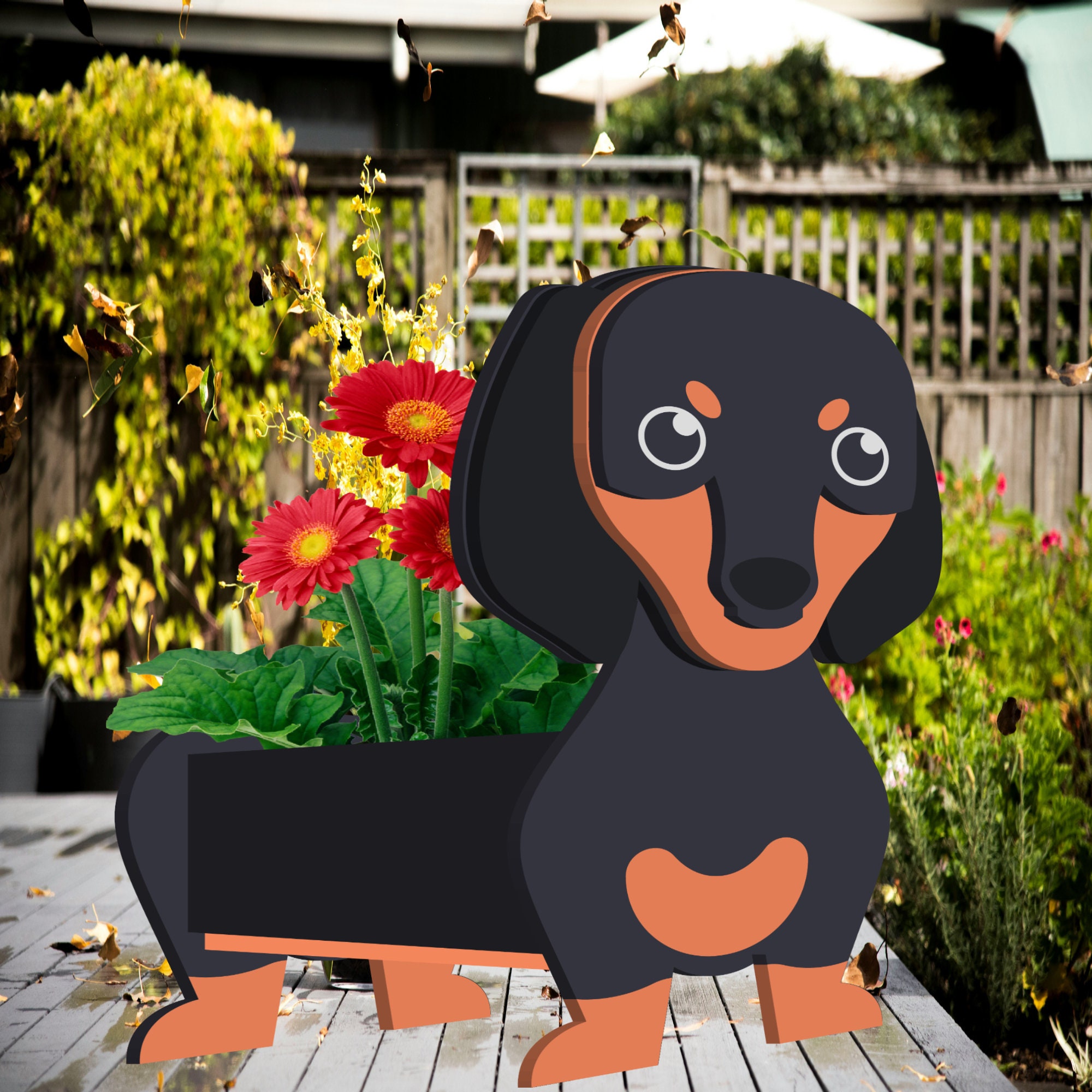 Dachshund Planter Pattern, Boxer Planter, Dog Wood Planter, DIY Garden ...