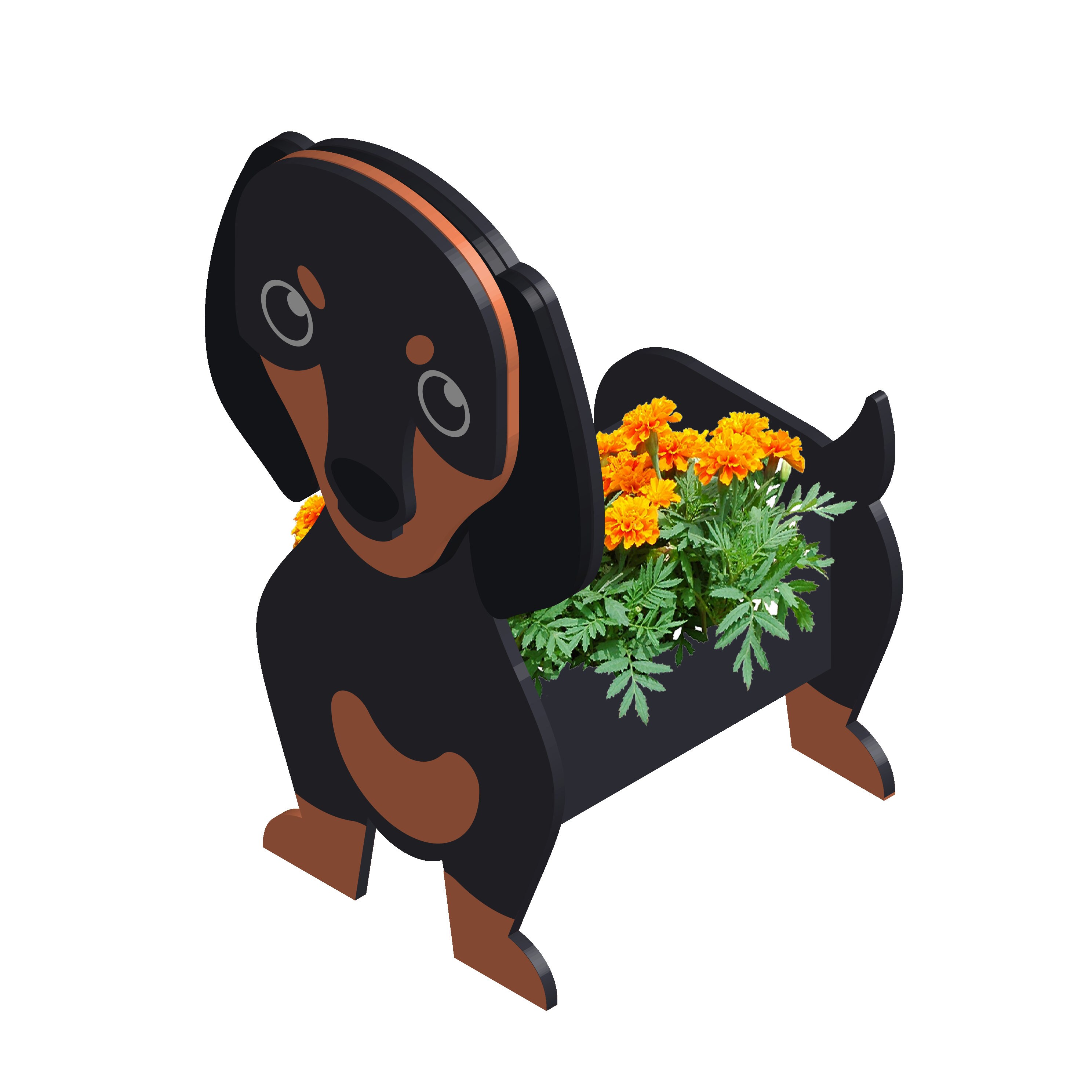 Dachshund Planter Pattern, Boxer Planter, Dog Wood Planter, DIY Garden ...
