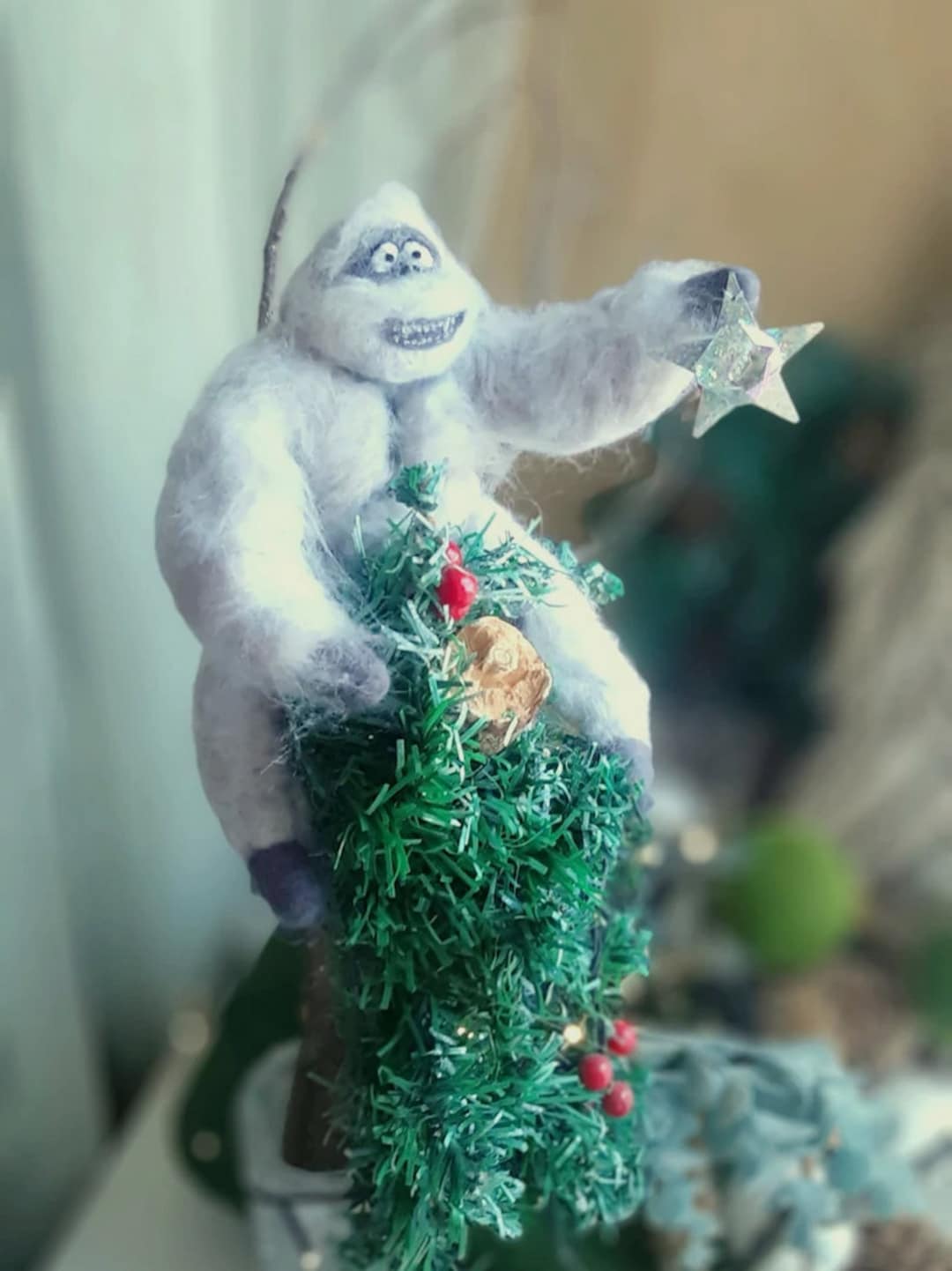 Christmas Tree Topper Abominable Snowman Vintage Christmas - Etsy