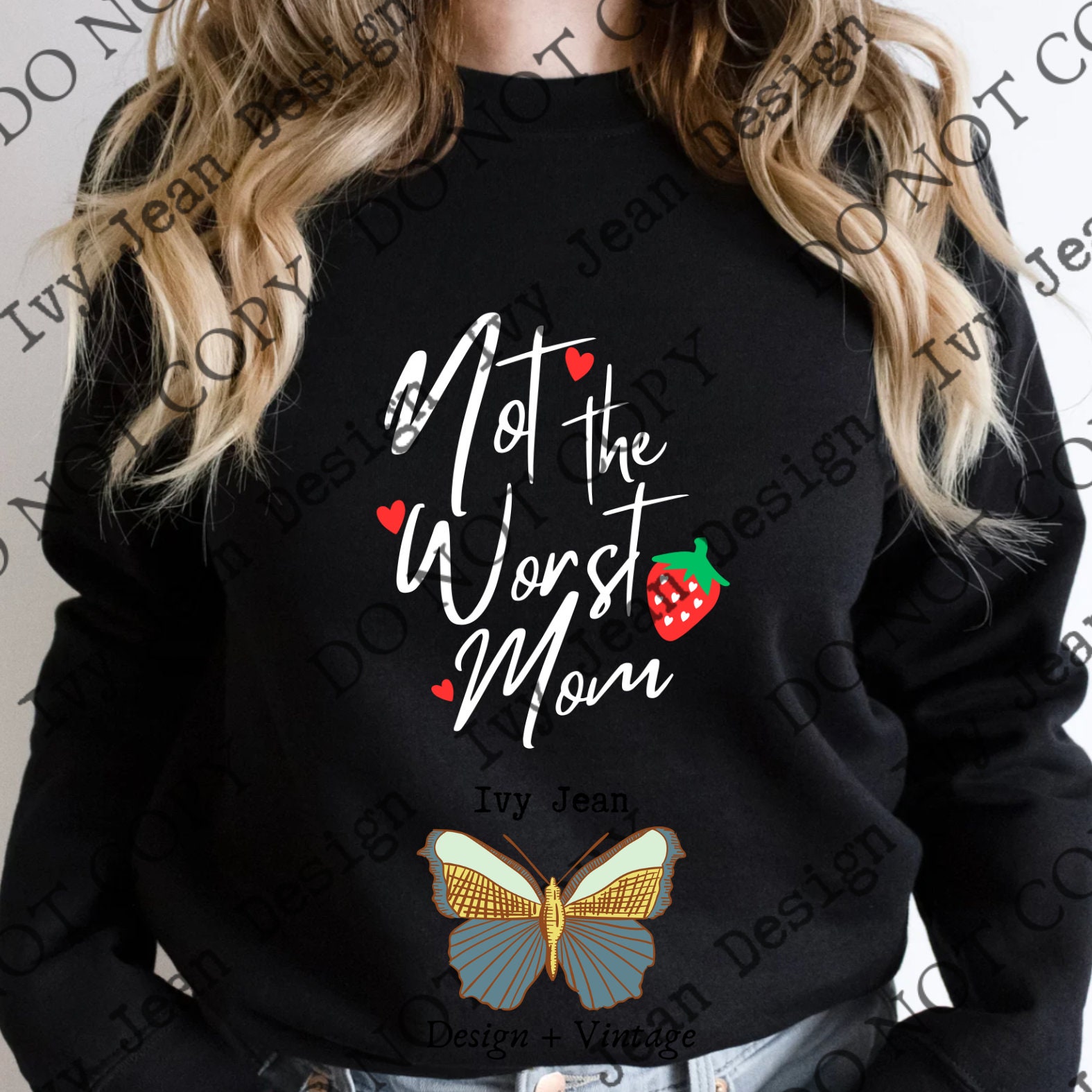 Not the Worst Mom Black or White Letters SVG/PNG Mom Png Worst Mom Png ...
