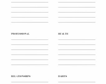 2024 Goals Organized Sheet - Etsy