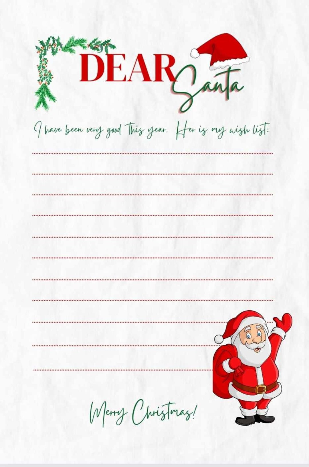 Write Your Wish List for Santa - Etsy