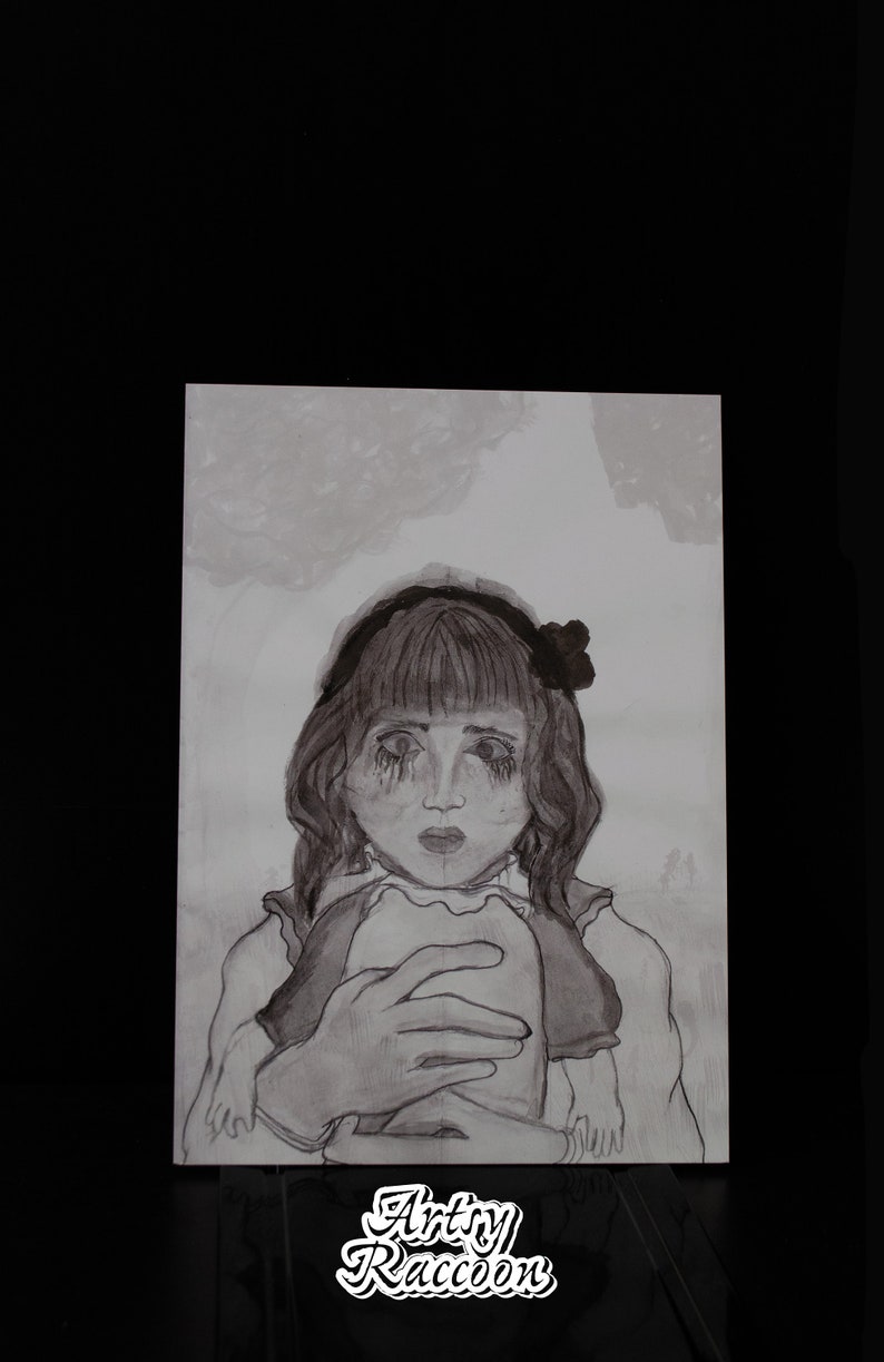 Scary Jane Doe Gothic Portrait Print - Etsy