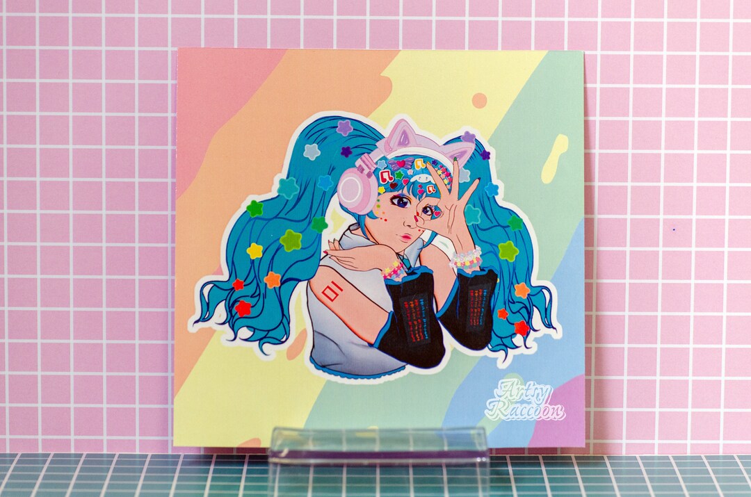 Decora Hatsune Miku Print - Etsy