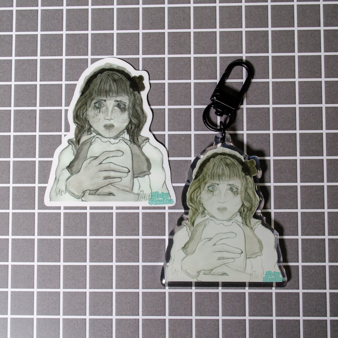 Scary Jane Doe Gothic Portrait Sticker & Keychain - Etsy