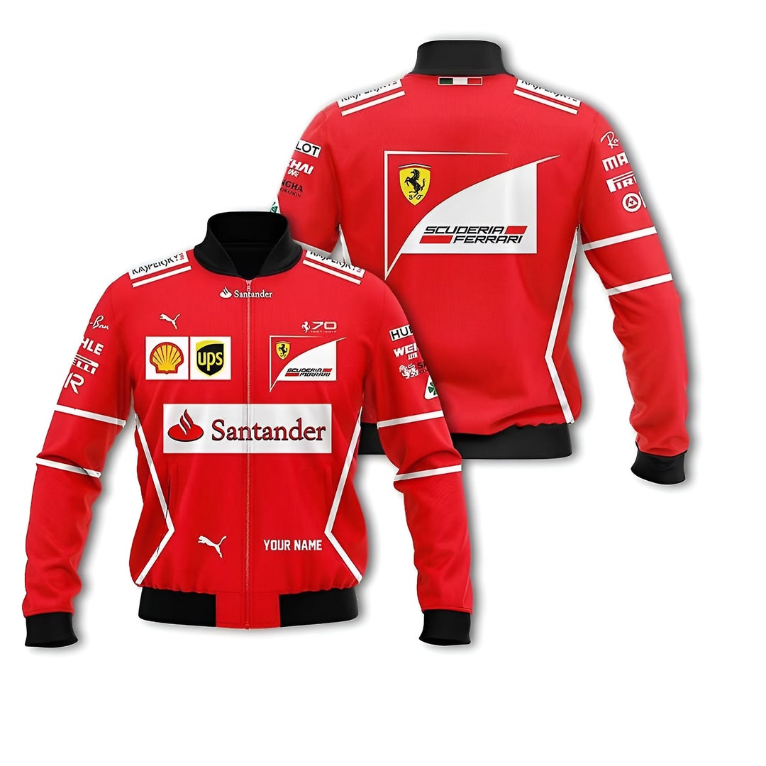 Personalized Ferrari F1 Bomber Jacket 3D Racing Style F1 - Etsy