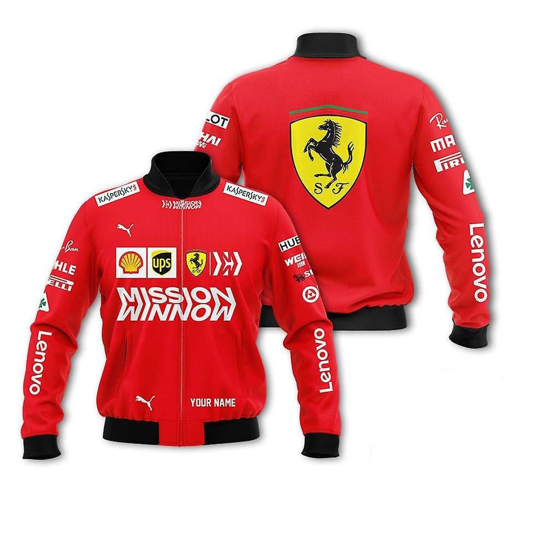 Personalized Ferrari F1 Bomber Jacket 3D Racing Style F1 - Etsy