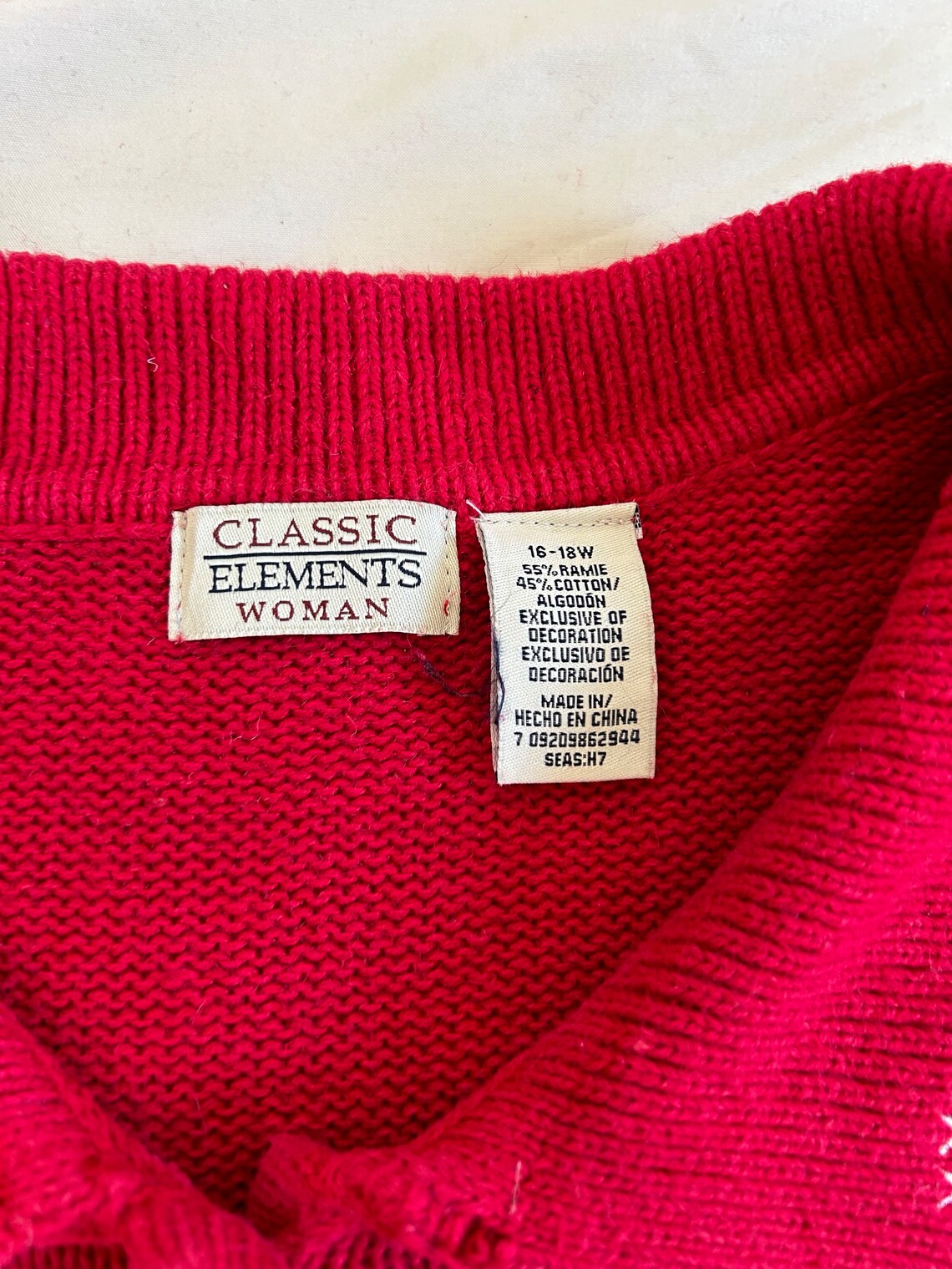 Vintage Classic Elements Button Front Sweater Kitsch Christmas ...