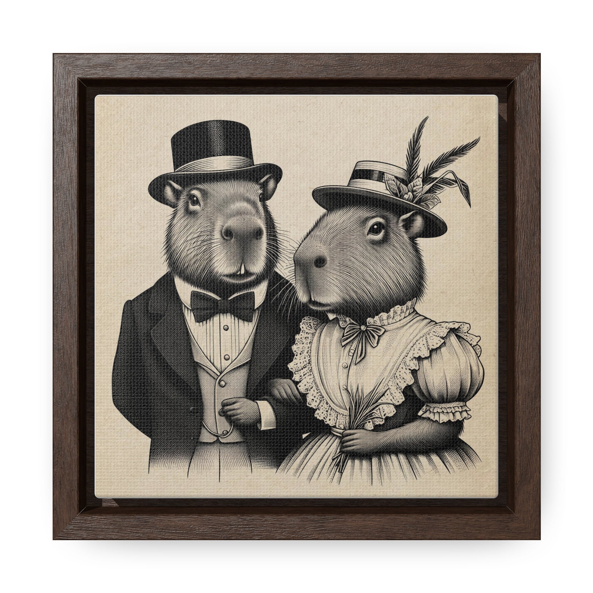 Capybara Cute Art Gallery Canvas Wraps, Square Frame - Etsy