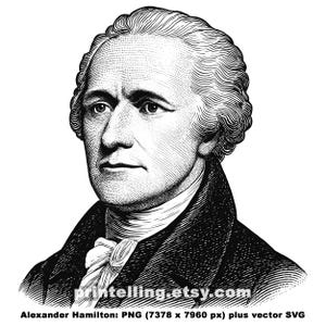 Founding Fathers Vintage Style Printable Portrait Bundle: American ...