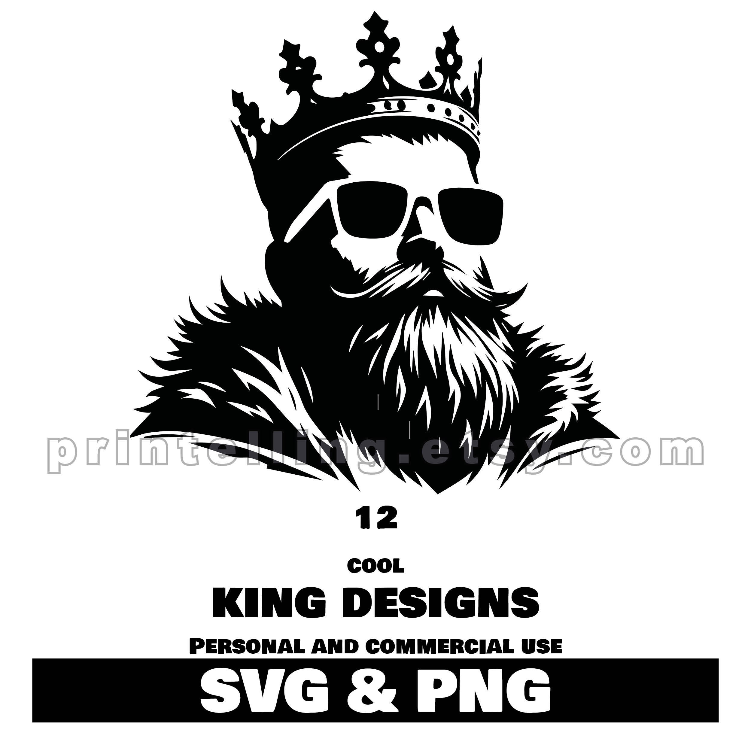 Cool Kings and Birthday King SVG & PNG Bundle for Shirt Design ...