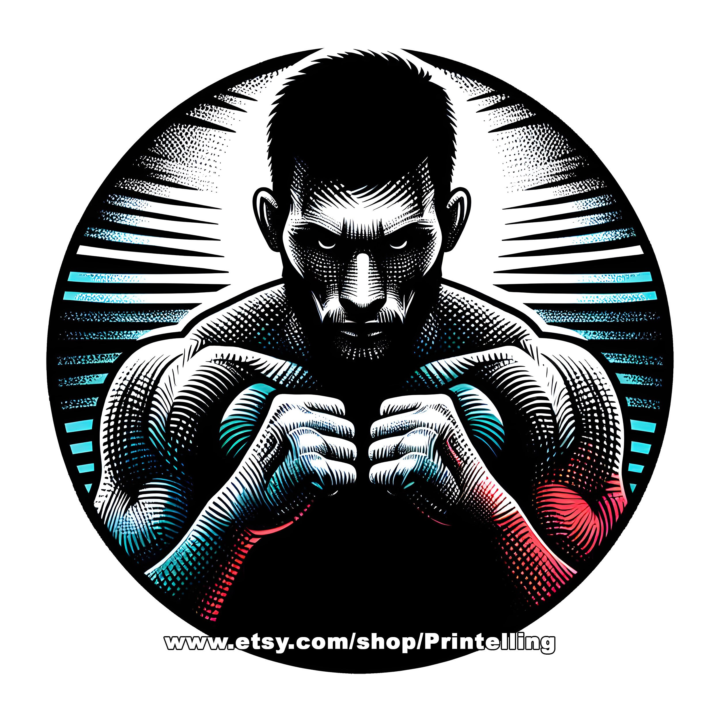 MMA PNG Bundle, Mixed Martial Arts Clipart for Shirt Designs, Merch ...