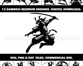 Samurai Warrior SVG Bundle - Etsy