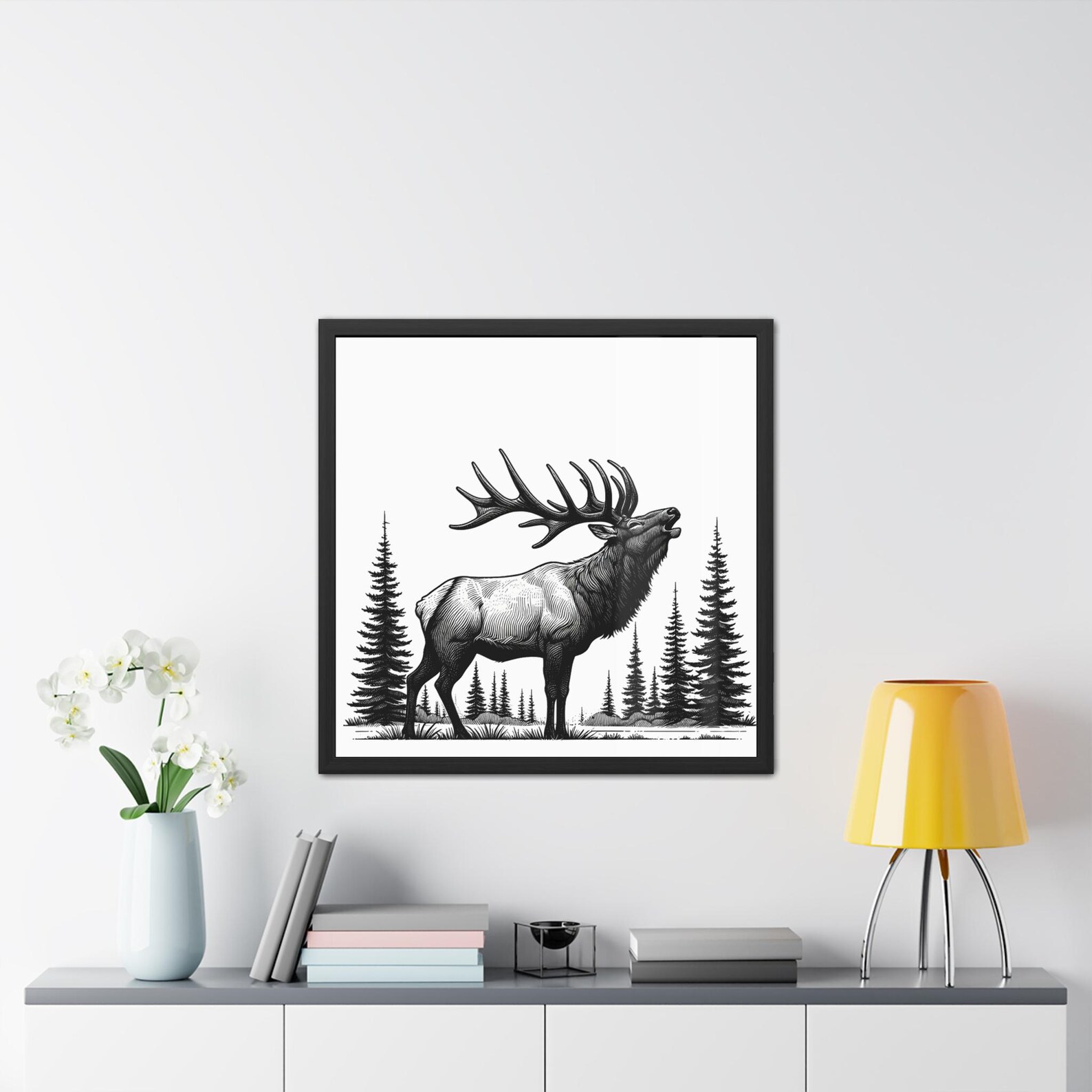 Vintage Elk Etching Art Bundle: PNG & SVG Digital Files - Etsy