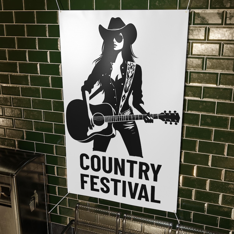 Country Music SVG & PNG Clipart Bundle; 48 Cowgirl Singer With Guitar ...