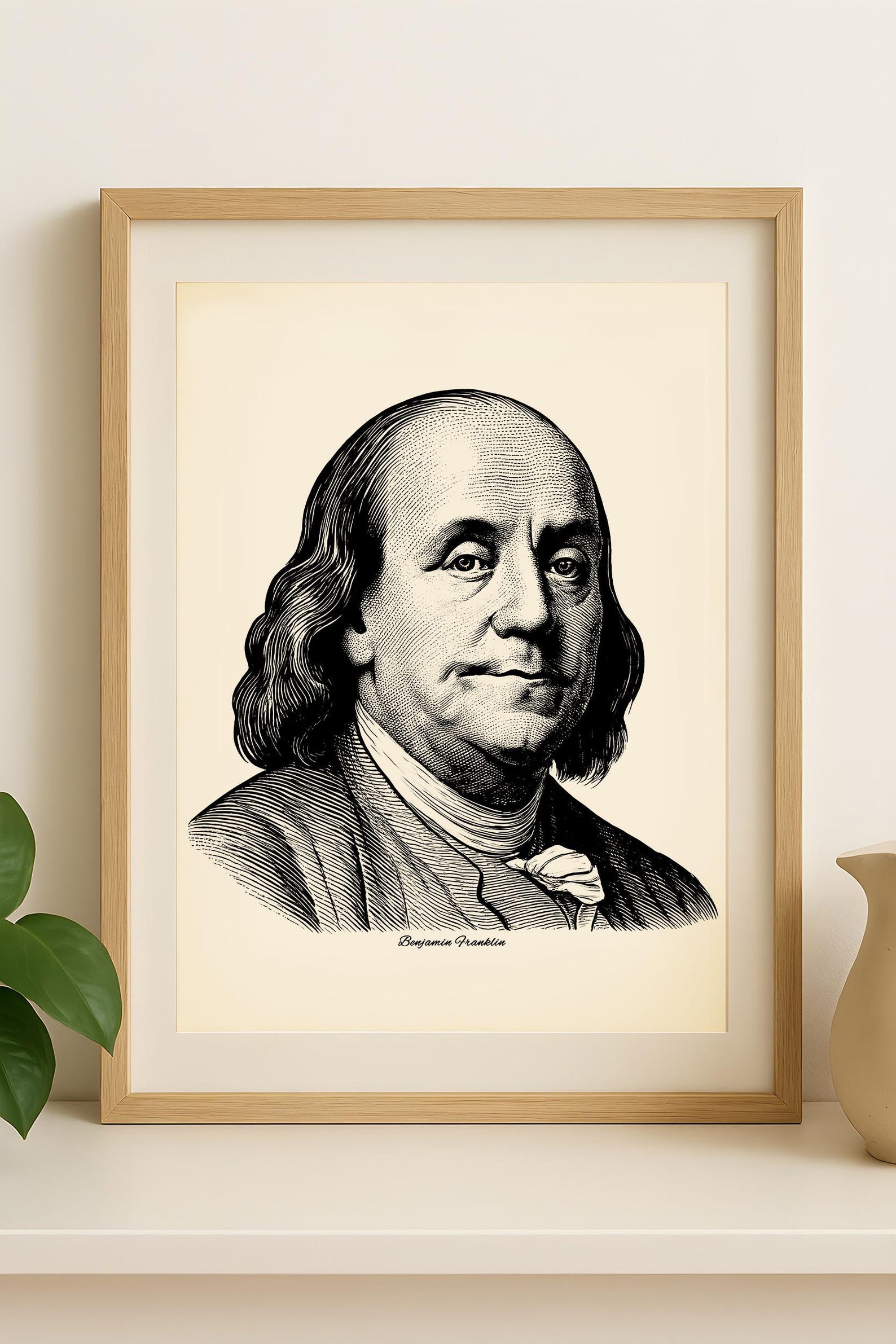 Founding Fathers Vintage Style Printable Portrait Bundle: American ...