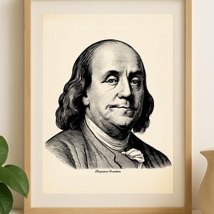 Founding Fathers Vintage Style Printable Portrait Bundle: American ...