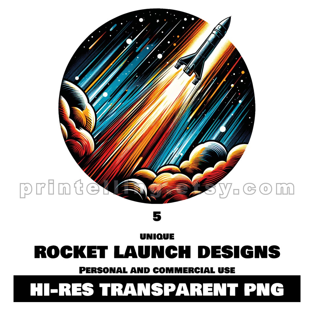 Space Rocket Launch PNG Clipart Bundle: Hi-res Space Exploration Images ...
