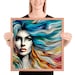 Hair Salon Prints: Abstract Woman Portrait, Colorful Waves (digital ...