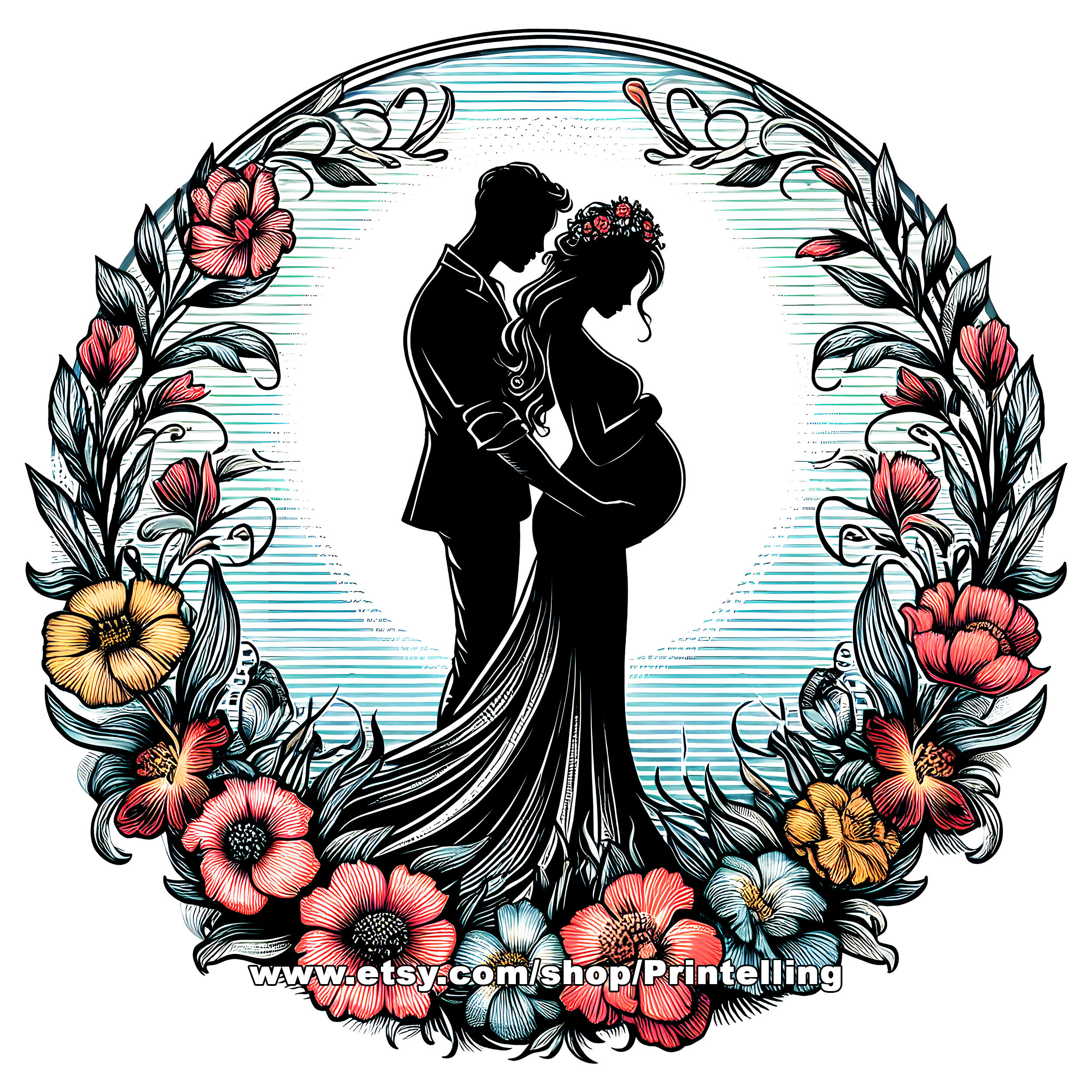 Pregnancy Announcement Clipart, Digital PNG Files for Your DIY Designs ...