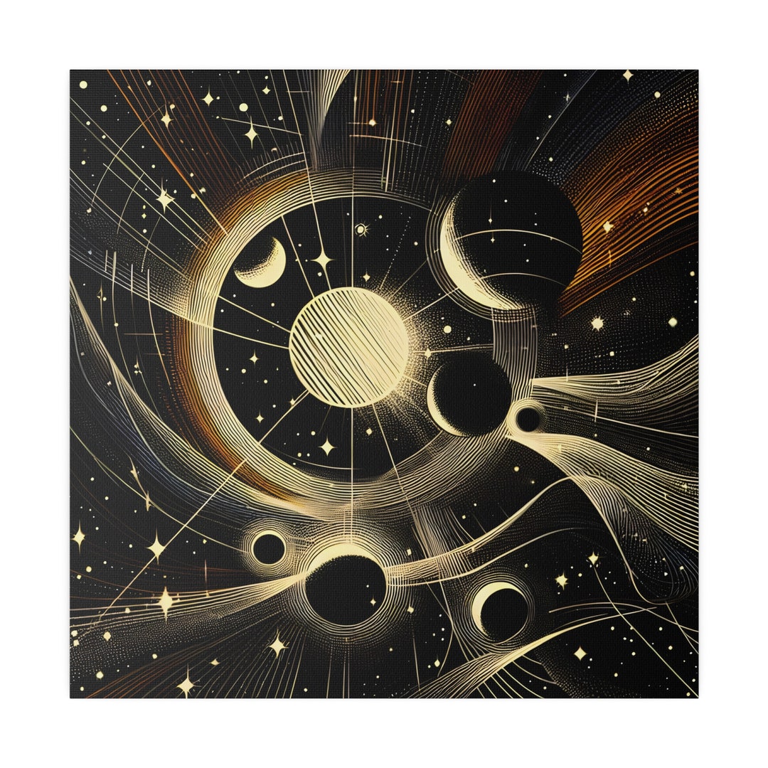 Abstract Space Art Print Cosmic Star and Planets Digital Download ...