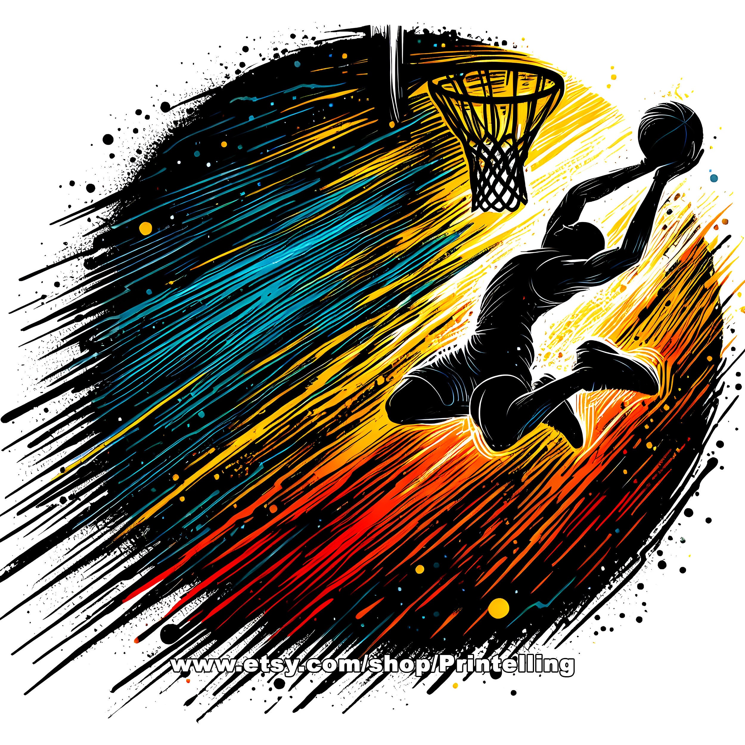 Basketball Energy PNG and SVG Instant Digital Download for Your Designs ...