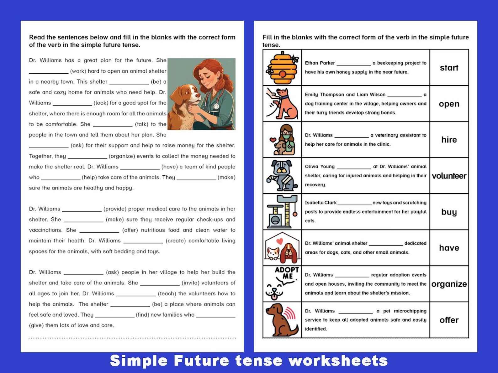 Verb Tenses Reading Comprehension; Printable Stories & Grammar ...