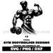 Bodybuilder SVG, PNG, DXF Bundle 12 Clipart Designs for Gym and Fitness ...