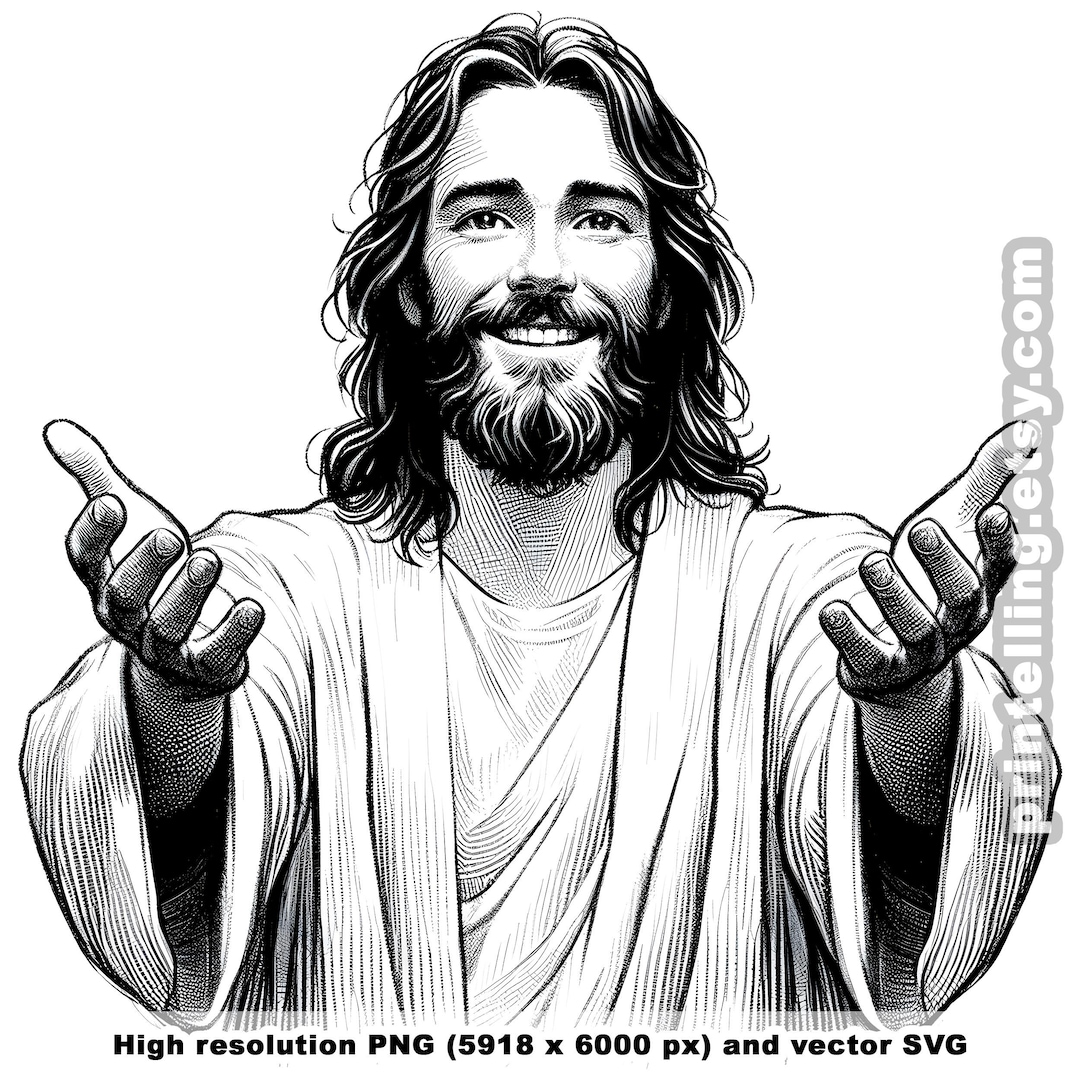 Welcoming Jesus Ready for a Hug PNG & SVG Image Plus 3 Designs With ...
