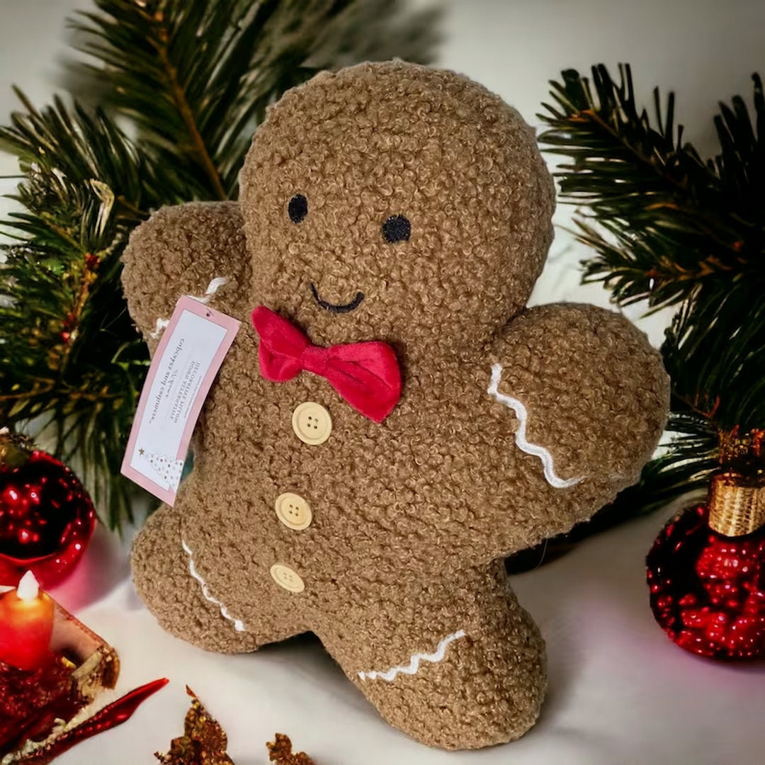 Christmas Gingerbread Man Pillows Cupcake Cashmere Bedding - Etsy
