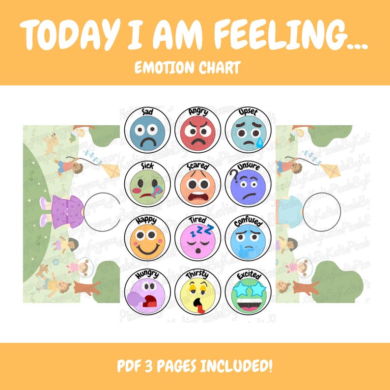 Printable Feelings Chart for Kids – Today I Feel Emotions Poster ...