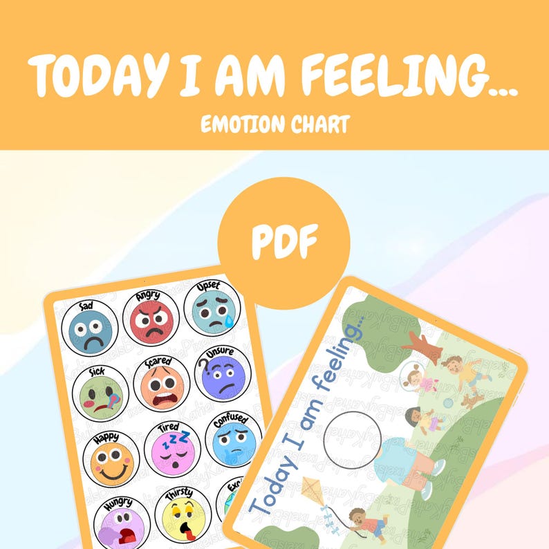 Printable Feelings Chart for Kids – Today I Feel Emotions Poster ...