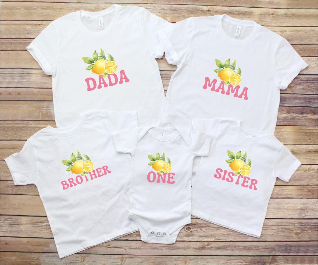 Personalized Lemon First Birthday Matching Family Shirts: Sweet One 1st ...