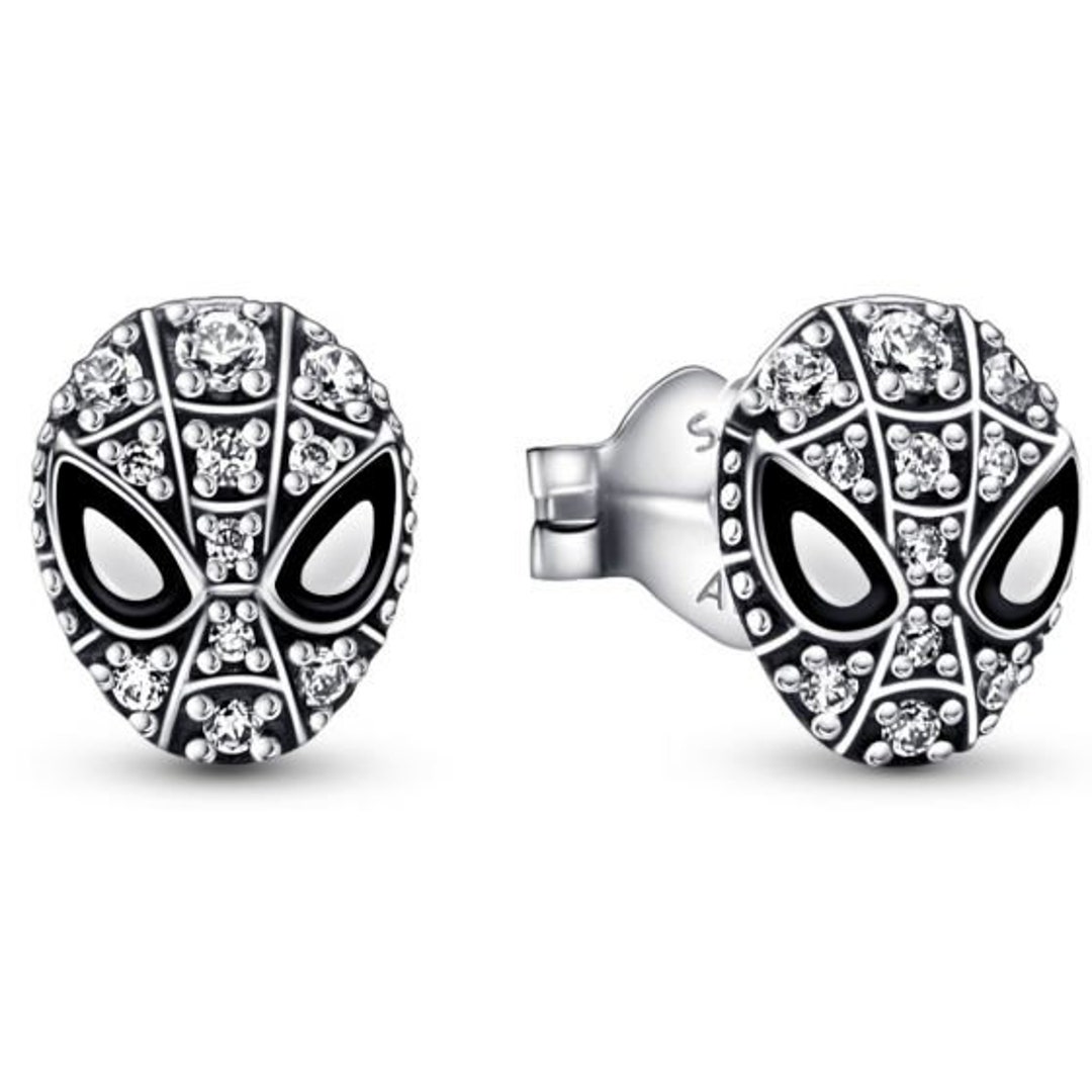 Pandora Marvel Spider-man Mask Pavé Korvakorut Earrings - Etsy