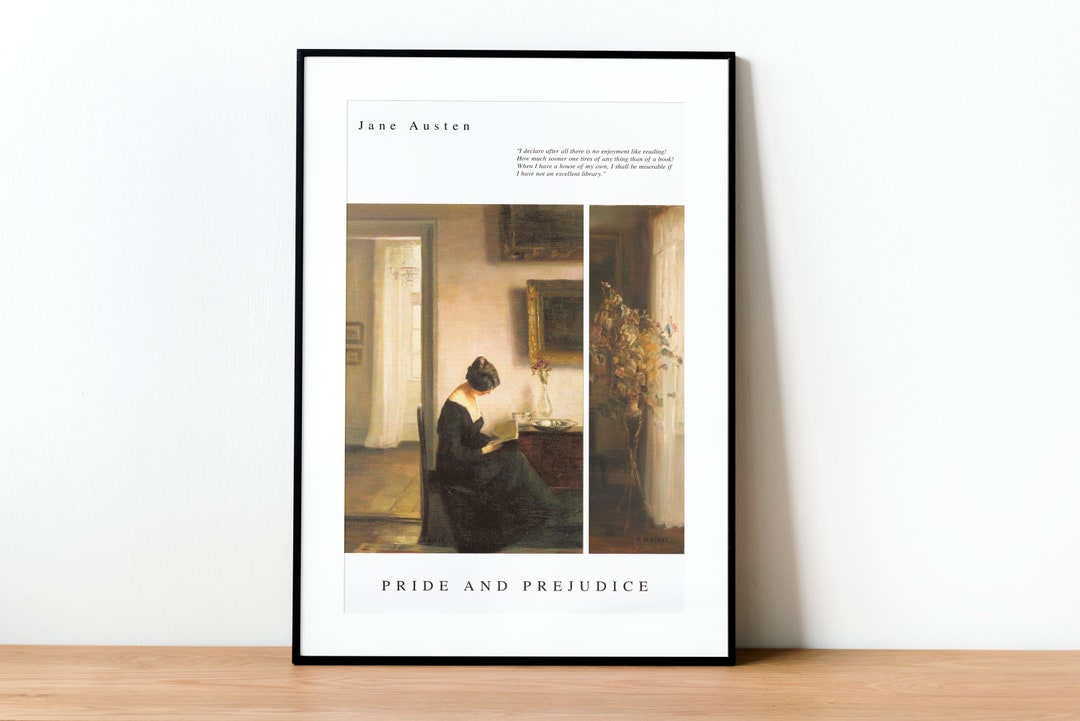 Pride and Prejudice Book Cover Wall Art, Pride and Prejudice Gift, Book ...