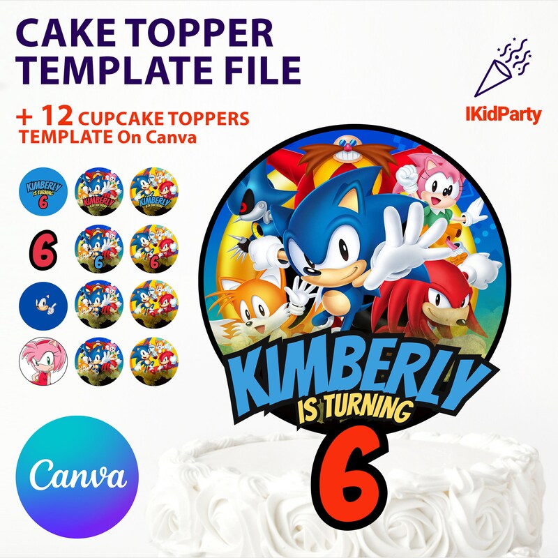 Sonic Cake Topper - Etsy