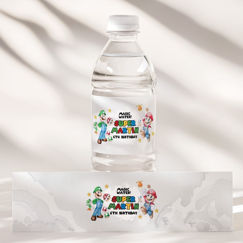 Super Mario Water Bottle - Etsy