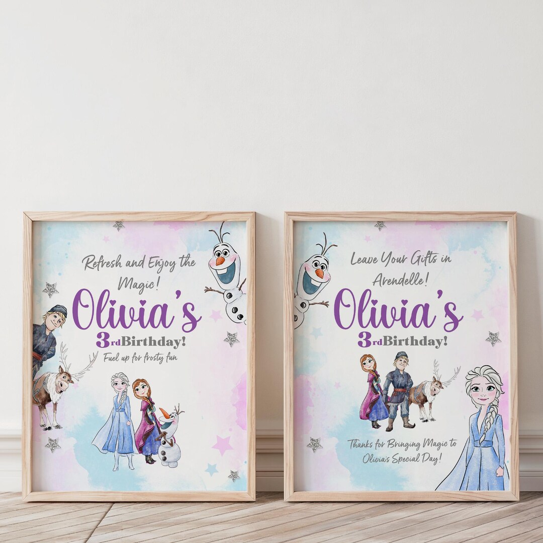 Editable Frozen Food Sign & Frozen Gift Sign 16x20, Frozen Drinks Sign ...