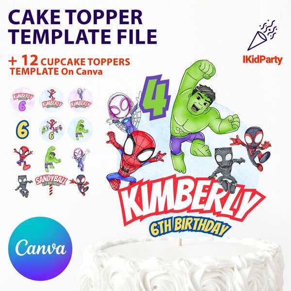 Spidey Printable Cake Topper - Etsy