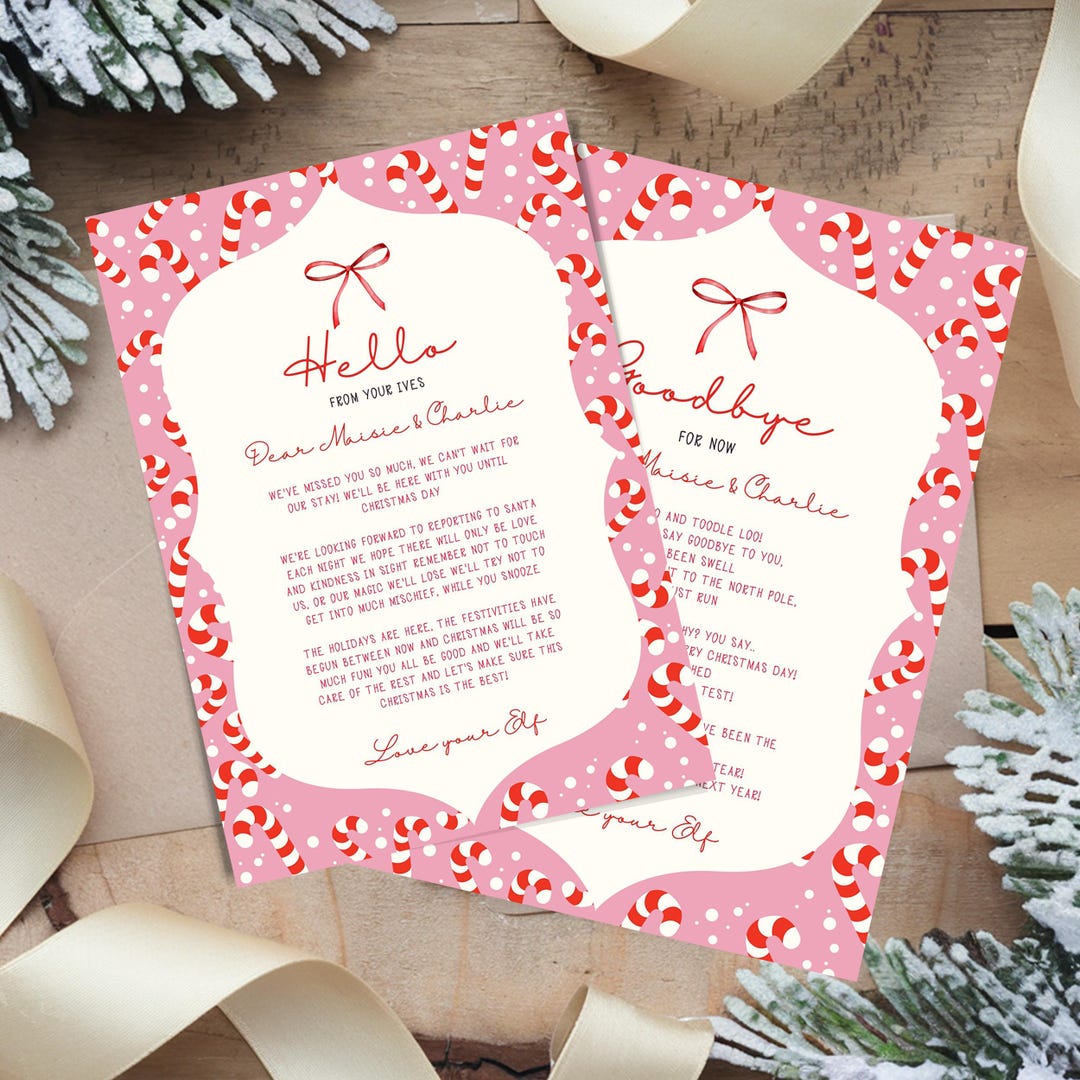 Girl Elf Letter, Elf Arrival Letter and Departure Letter Printable ...